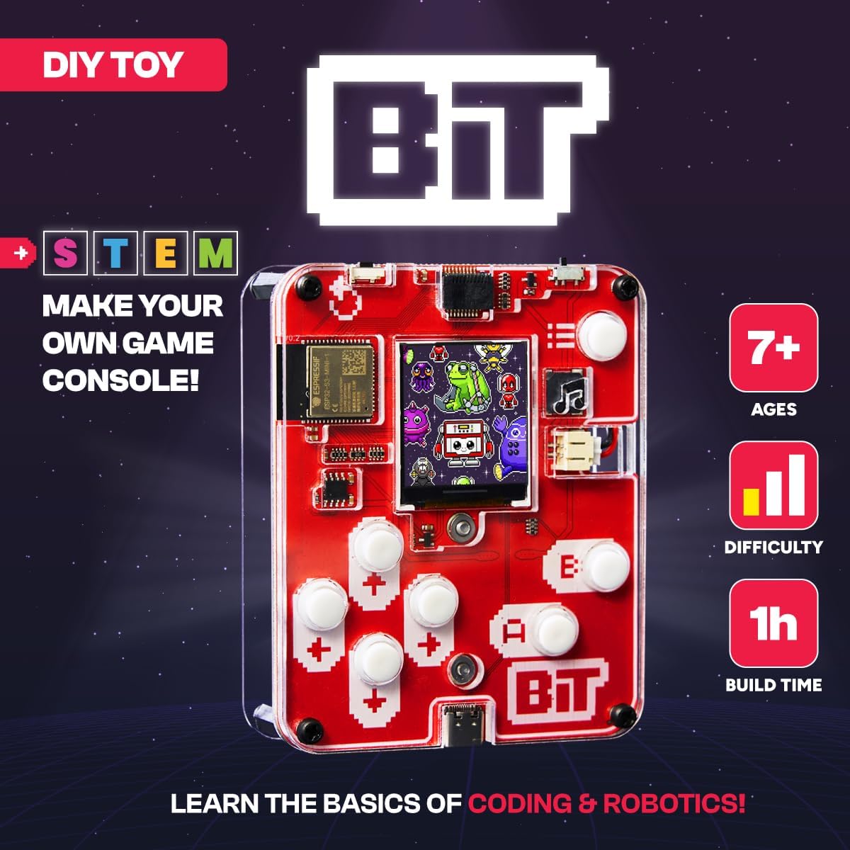 CircuitMess – STEM Build Your Own Game Console – HUZZAH! Toys