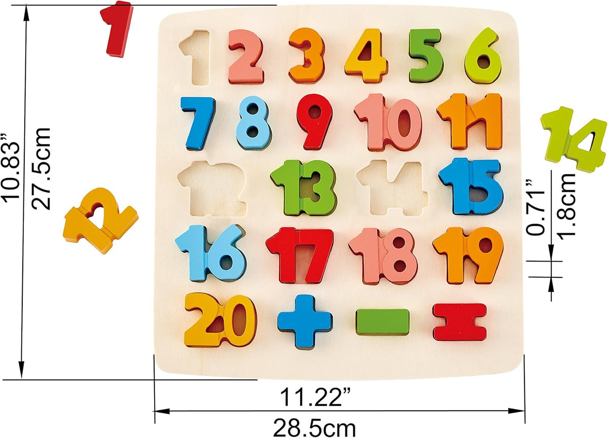 Chunky Number Math Puzzle – HUZZAH! Toys