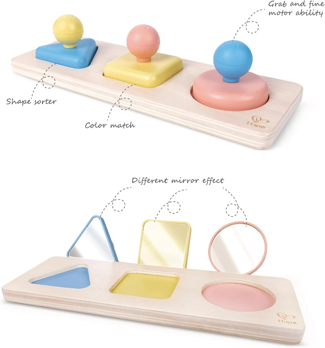 Montessori Mirror Shape Puzzle – HUZZAH! Toys