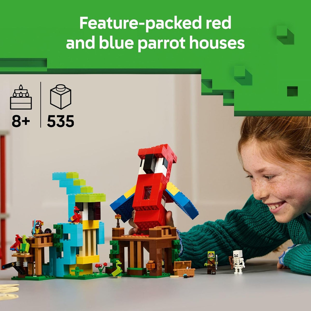 Lego 21282 - Minecraft The Parrot Houses – HUZZAH! Toys
