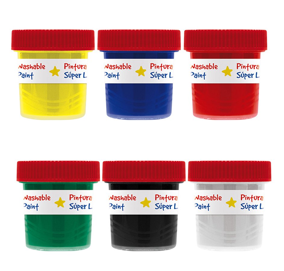 Little Creatives 6 Washable Finger Paints – HUZZAH! Toys