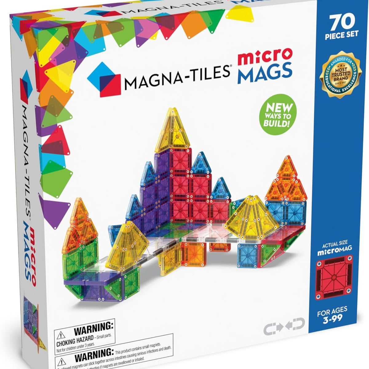 Magna Tiles microMAGS 70 Piece Set – HUZZAH! Toys