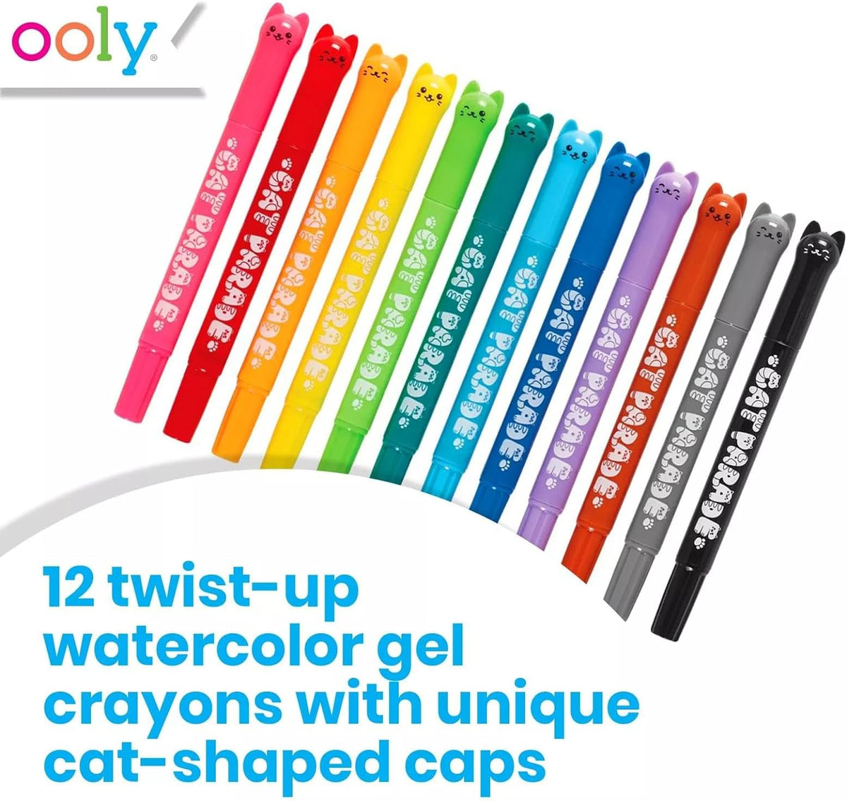 Cat Parade Watercolor Gel Crayons – HUZZAH! Toys