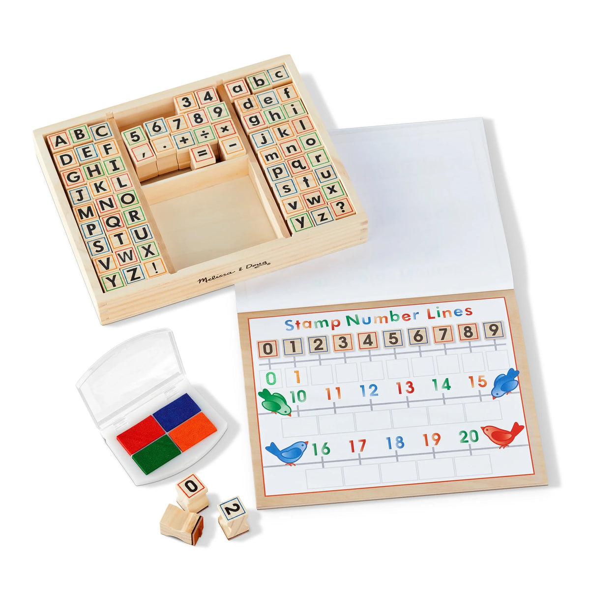 Deluxe Wooden Stamp Set - ABC's 123s – HUZZAH! Toys