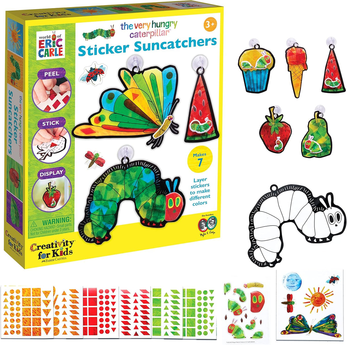 The Very Hungry Caterpillar Sticker Suncatchers – HUZZAH! Toys