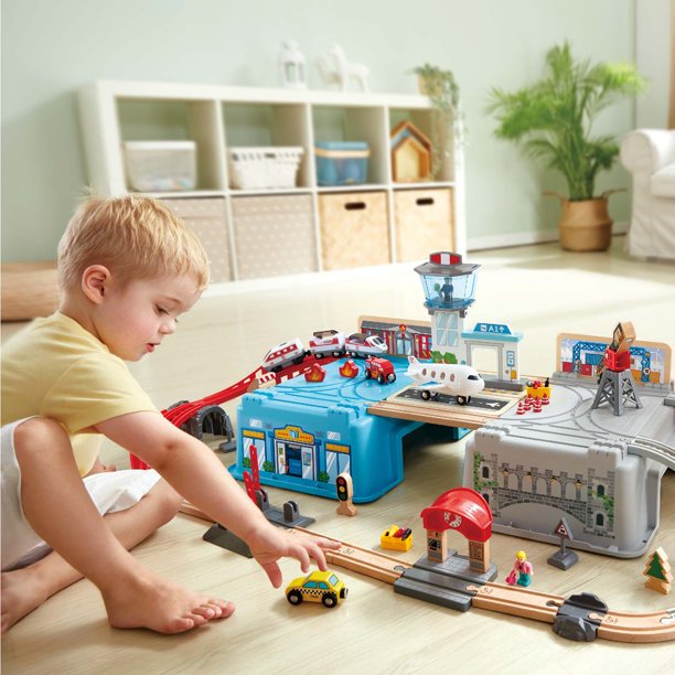 Super Cityscape Transport Bucket Train Set – HUZZAH! Toys